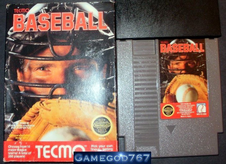 Tecmo Baseball - Nintendo NES - With Box and Catridge Sleeve