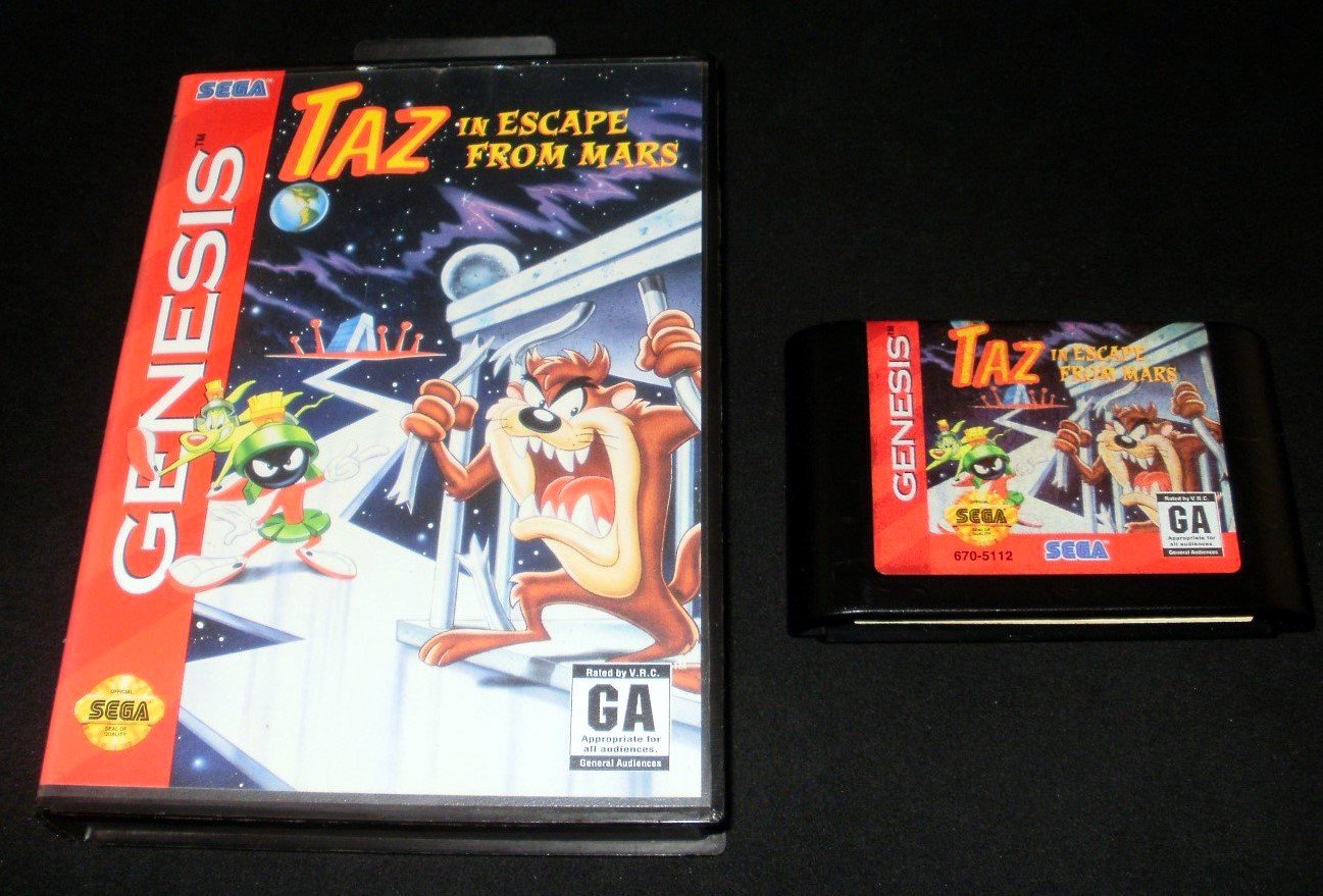 Taz in Escape From Mars - Sega Genesis - With Box
