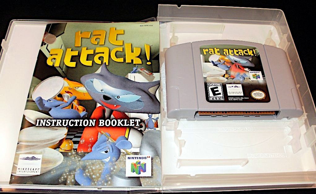 Rat Attack - N64 Nintendo - With Manual & Custom Case - Rare