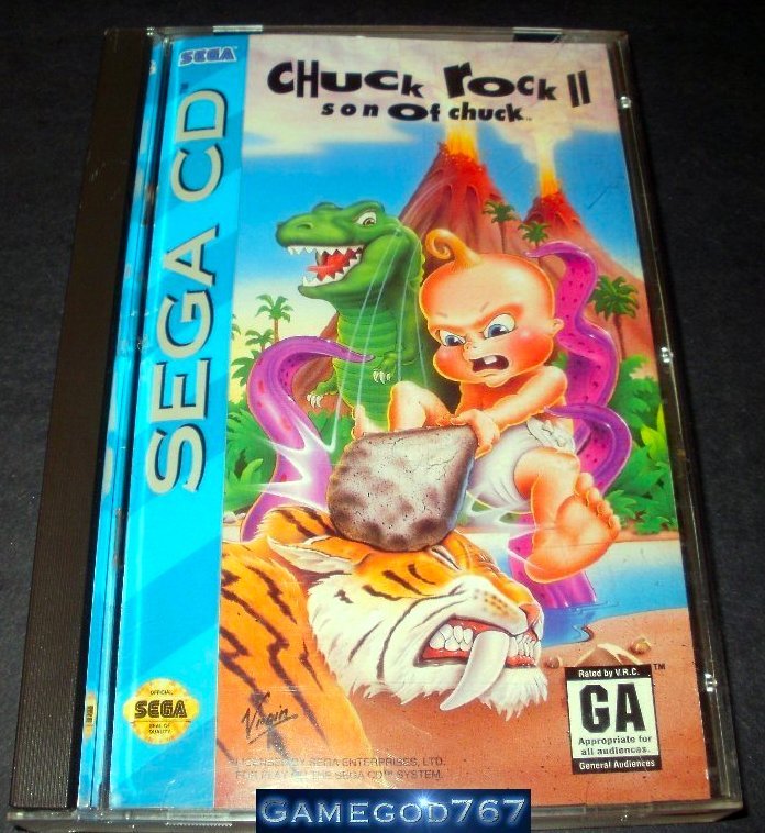 Chuck Rock II 2 Son of Chuck - Sega CD - Complete CIB