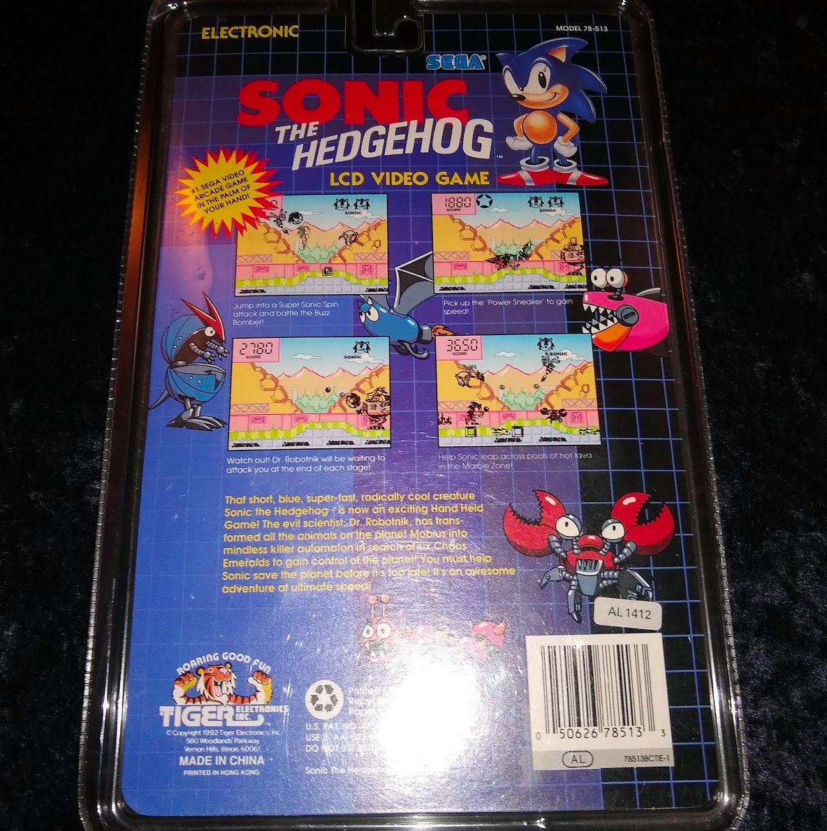 Sonic the Hedgehog LCD Game - Tiger Electronics 1991 - New Factory Sealed