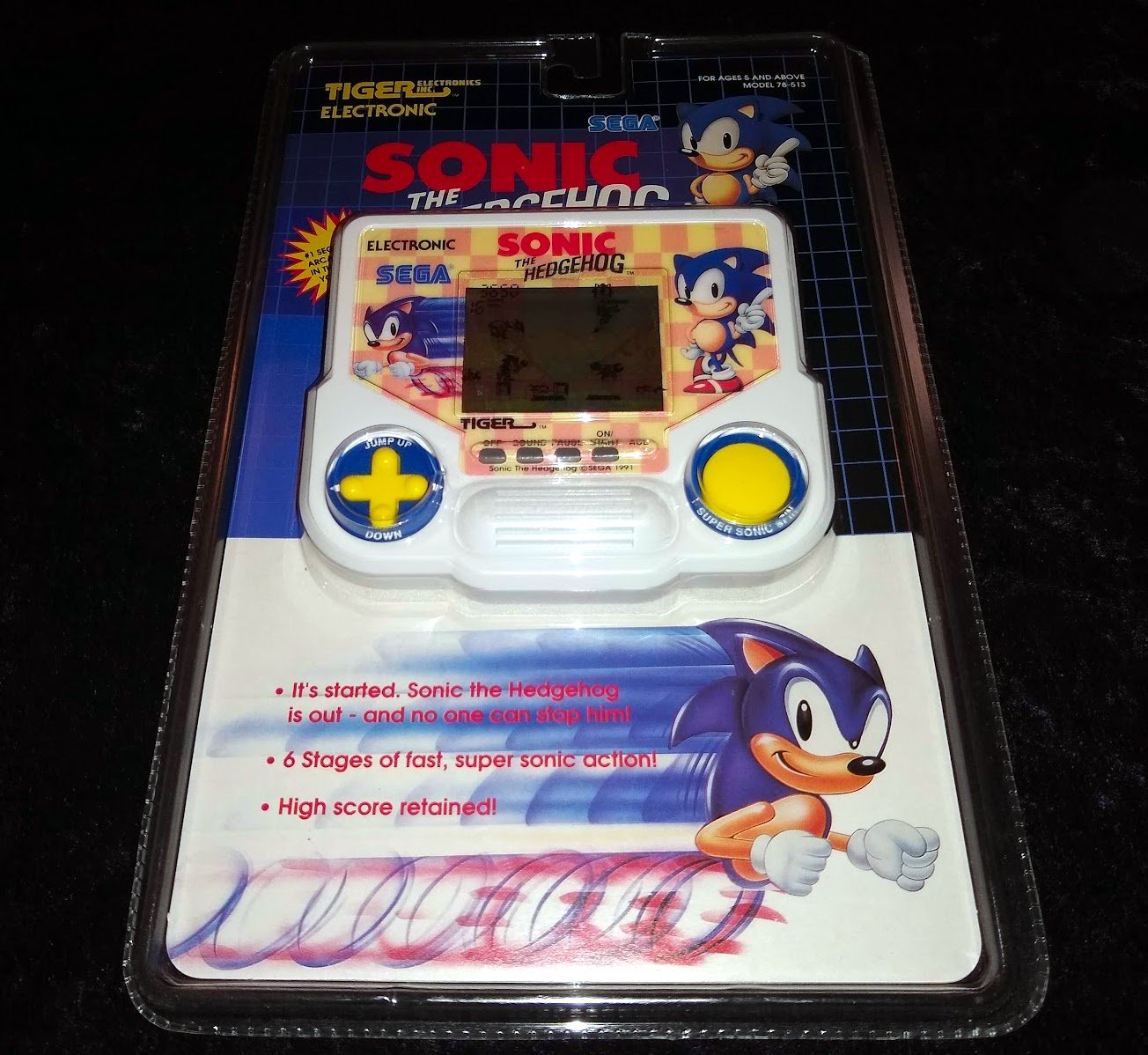 Sonic the Hedgehog LCD Game - Tiger Electronics 1991 - New Factory Sealed