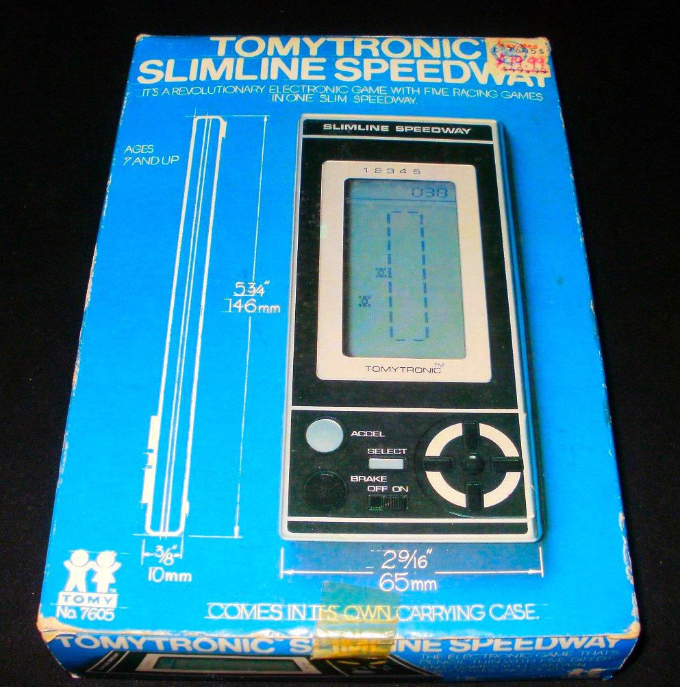 Slimline Speedway - Vintage Handheld - Tomy 1980 - Complete CIB - Rare