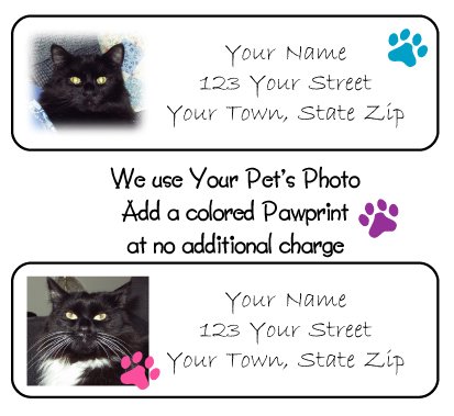 99 Personalized Custom YOUR PET'S PHOTO Address Labels