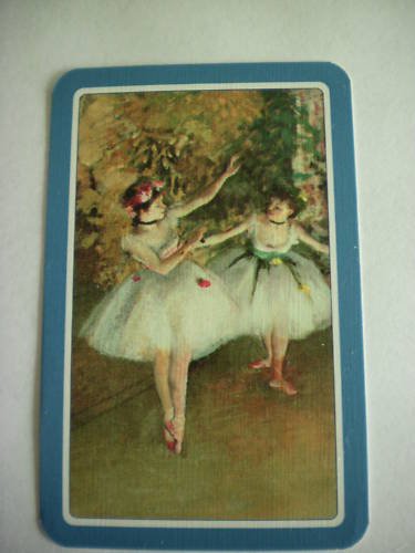 Vintage Playing Card Ballerina Ballet Degas