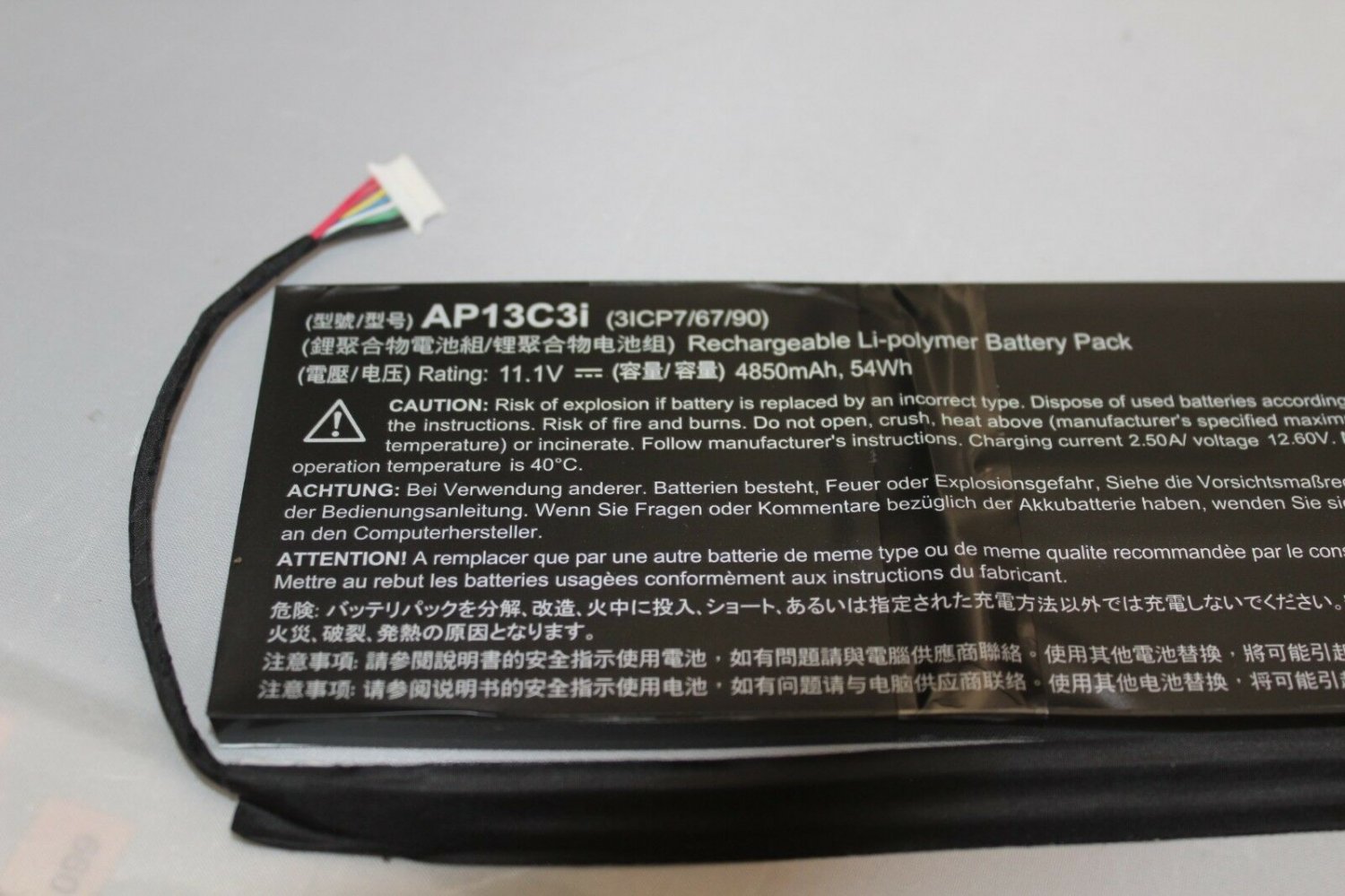 Genuine AP13C3i (3ICP7/67/90) Laptop Battery For Acer aspire p3-131 p3 ...