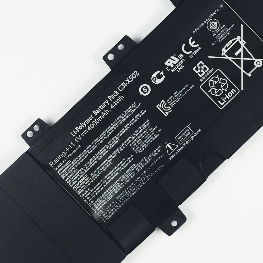 New OEM 44WH C31-X502 battery for Asus S500C S500CA PU500C PU500CA V500C