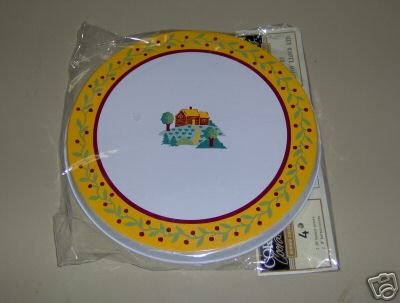 Corelle Landscape Burner Covers Stovetop Set of 4 NEW