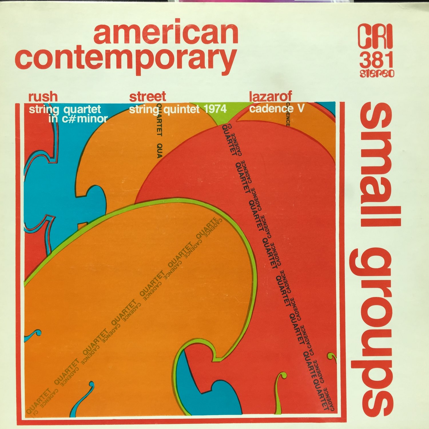 Rush Street Lazarof Small Groups String Quartet In C# Minor String ...