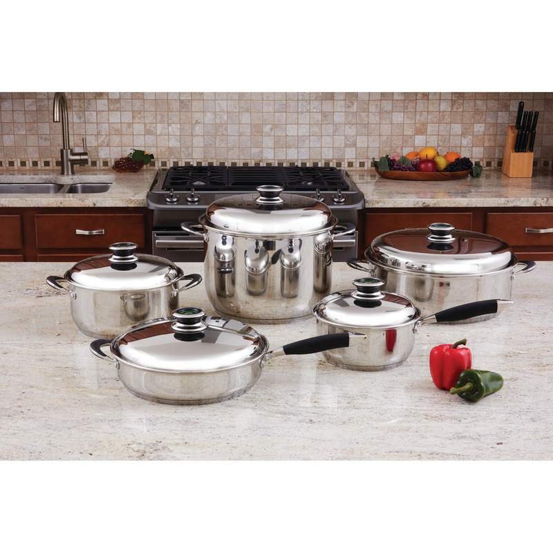 HealthSmart™ 10pc 12-Element "Waterless" Cookware Set SOLD OUT