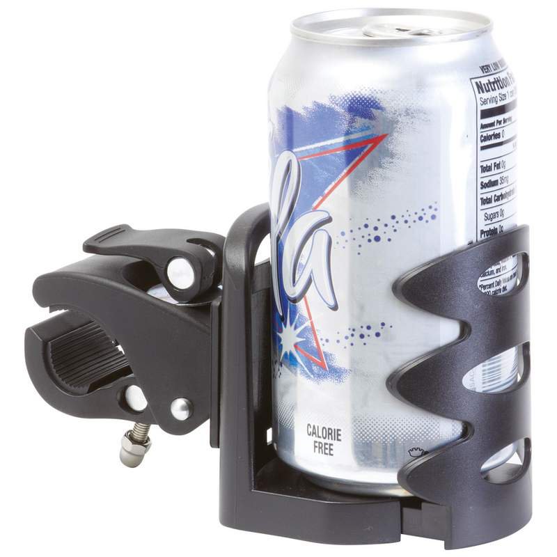 Quick Release Adjustable Drink Holder Features Rotating Mount