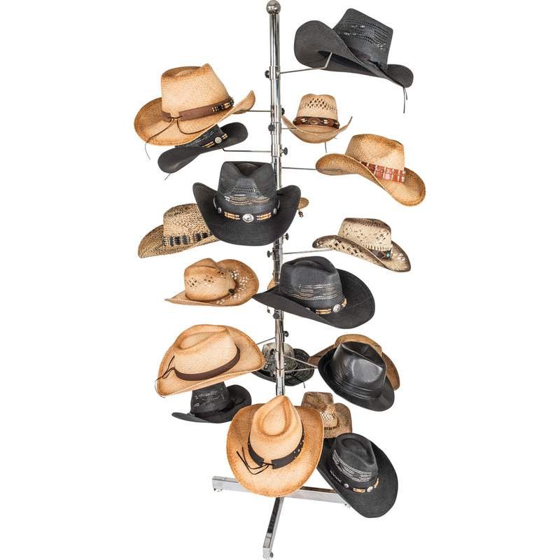 Casual Outfitters Floor Display Chrome Hat Rack Holds 20 Round Hats Sold Out