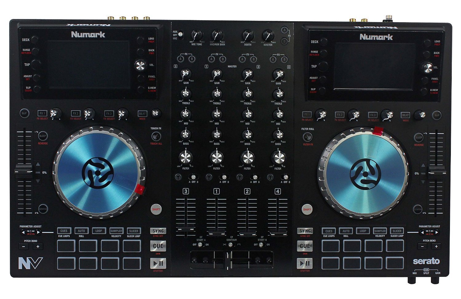 New Numark NV Intelligent Dual Display DJ Controller for Serato DJ - 4 ...