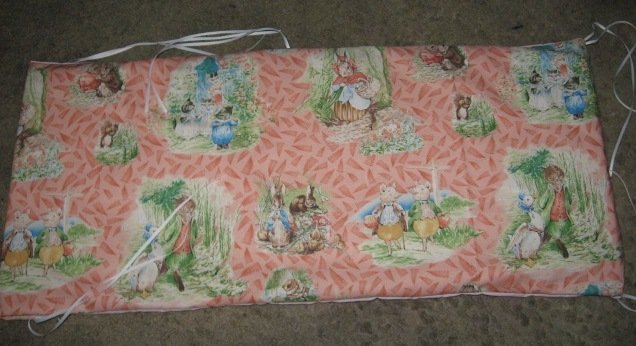 Beatrix potter peter rabbit crib bumper