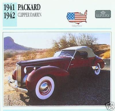 1941 41 1942 42 PACKARD CLIPPER DARRIN CONVERTIBLE