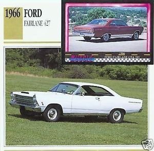 1966 66 FORD FAIRLANE 427 COLLECTOR COLLECTIBLE FORDS