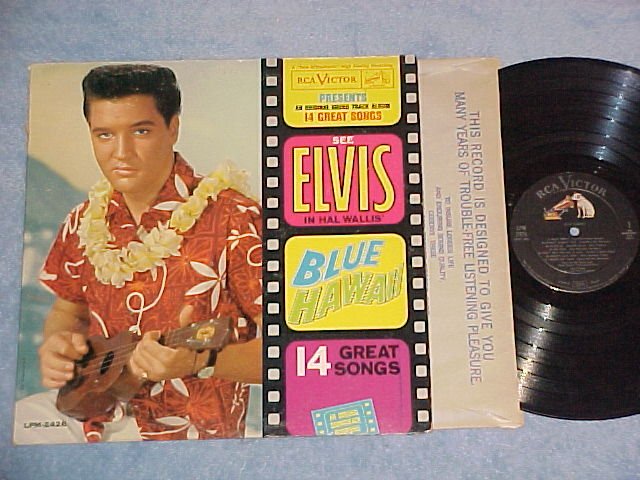 ELVIS PRESLEY--BLUE HAWAII--VG+ 1961 Soundtrack LP