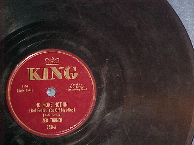 78--ZEB TURNER--CHEW TOBACCO RAG--1951--King 950