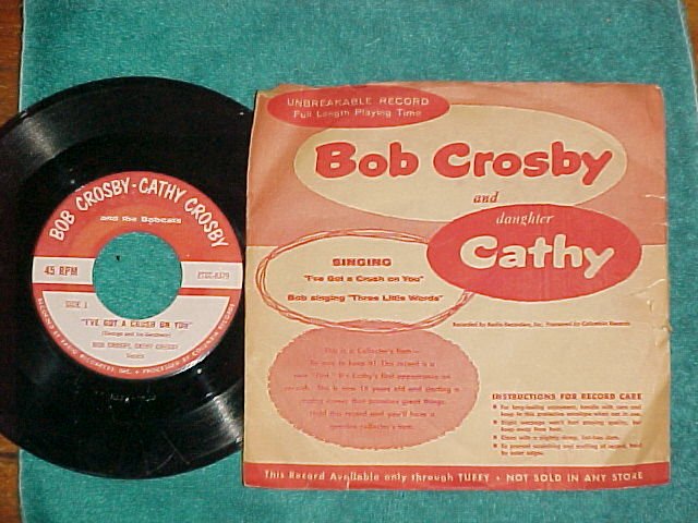 45/PS-BOB&CATHY CROSBY--I'VE GOT A CRUSH-Tuffy Scrubber