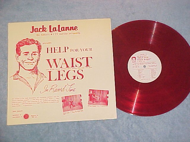 JACK LA LANNE-Rcd #2-WAIST, LEGS-VG++ 1964 Red Vinyl LP