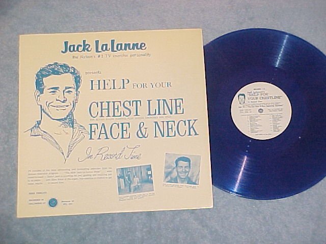 JACK LA LANNE-Rcd #1-CHEST,FACE,NECK-1964 Blue Vinyl LP