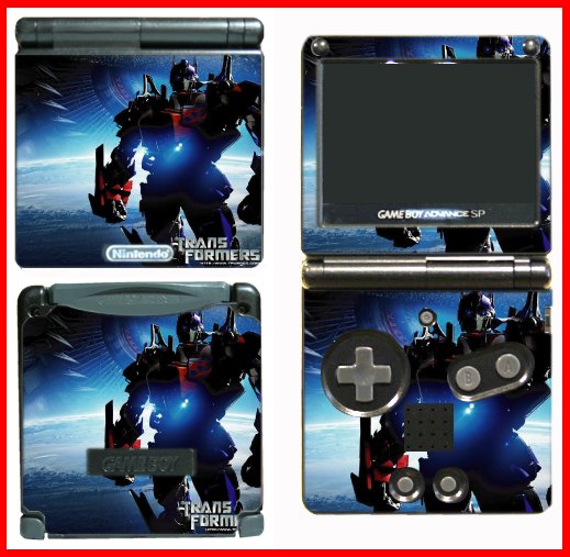 Transformers Optimus Prime Movie SKIN 3 Nintendo GBA SP