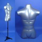 Silver Female Inflatable Torso Form Mannequin HR-096F