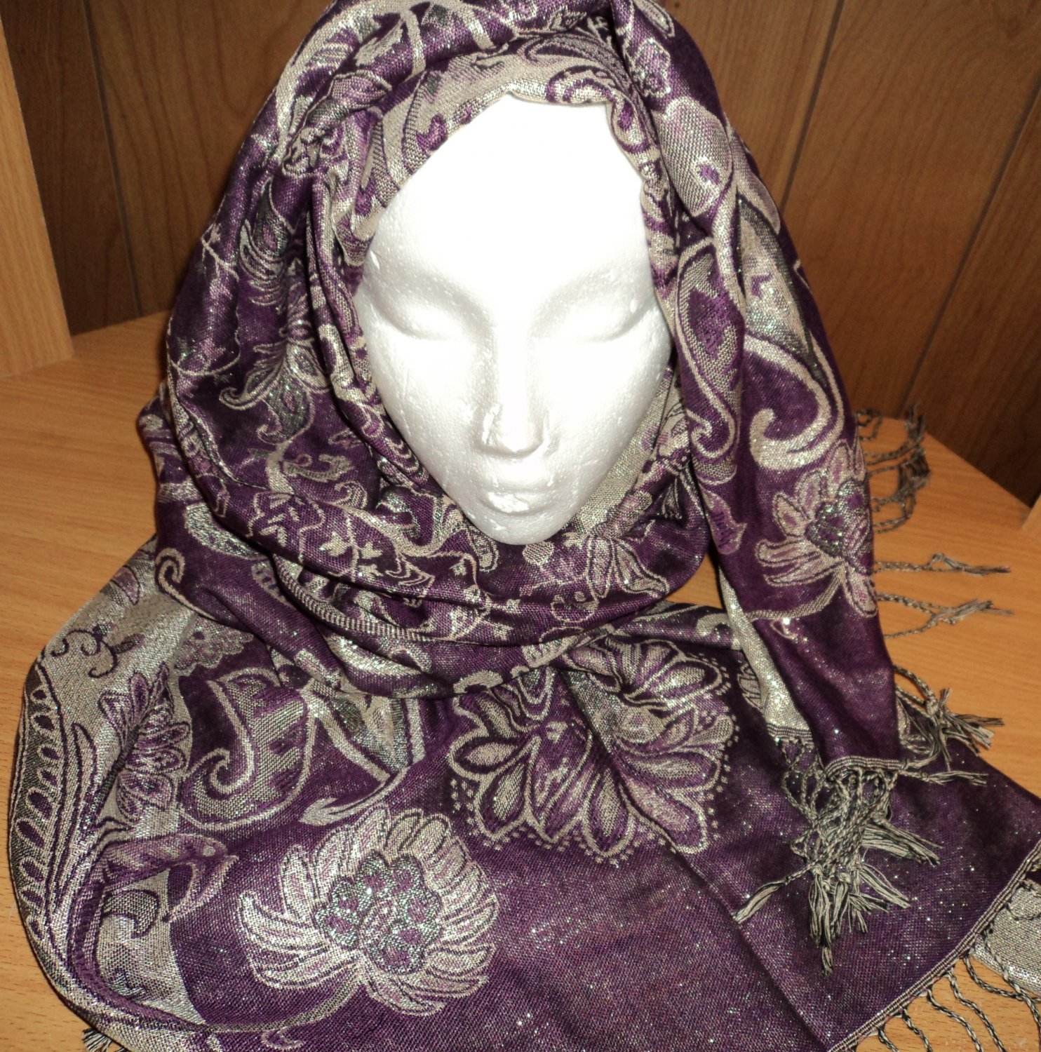 FREE SHIPPING Long shayla hijab shawl scarf neck wrap abaya Glittery