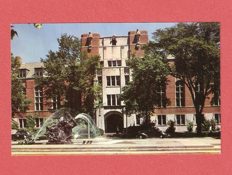 VINTAGE MICHIGAN LEAGUE BUILDING UNIVERSITY OF MICHIGAN PHOTO POSTCARD
