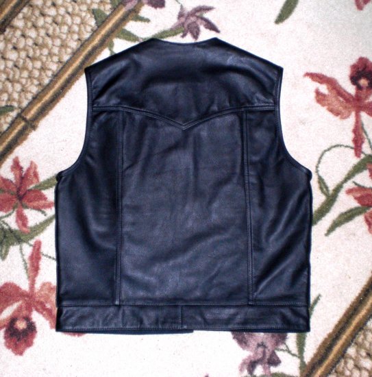 THE SONS OF ANARCHY SIDE ROCKER CLUB VEST SAMCRO OUTLAW LEATHER BIKER ...