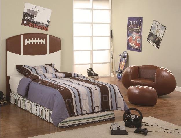 Kids Twin Size Football Headboard
