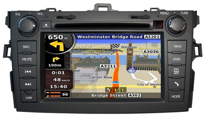 2007-2010 Toyota Corolla GPS Navigation DVD Player with Digital screen,RDS