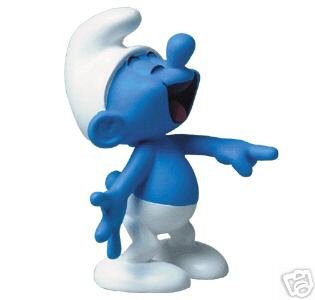 SMURF POINTING FINGER RESIN STATUE IMPORT/ NEW PLASTOY