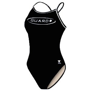 TYR Guard Durafast Girl Swimsuit (Black & White) Size: 26