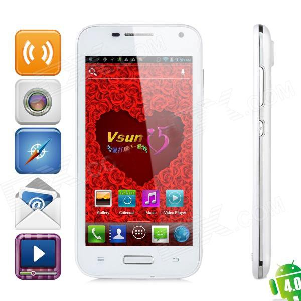 VSUN i5 Dual-Core Android 4.0 WCDMA Bar Phone w/ 4.5" QHD, Wi-Fi, GPS ...
