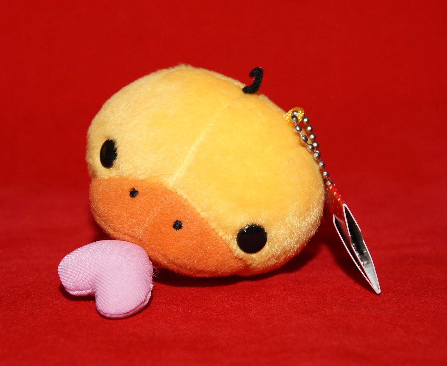 San-X Kamonohashikamo Kamo Duck Platypus bite Pink Valentine Heart Keychain