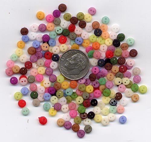 FREE 200+ tiny doll clothes buttons when buying 2 packs