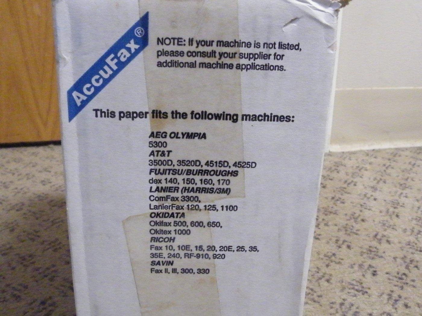 Accufax Premium Quality Thermal Facsimile paper 6 ROLLS