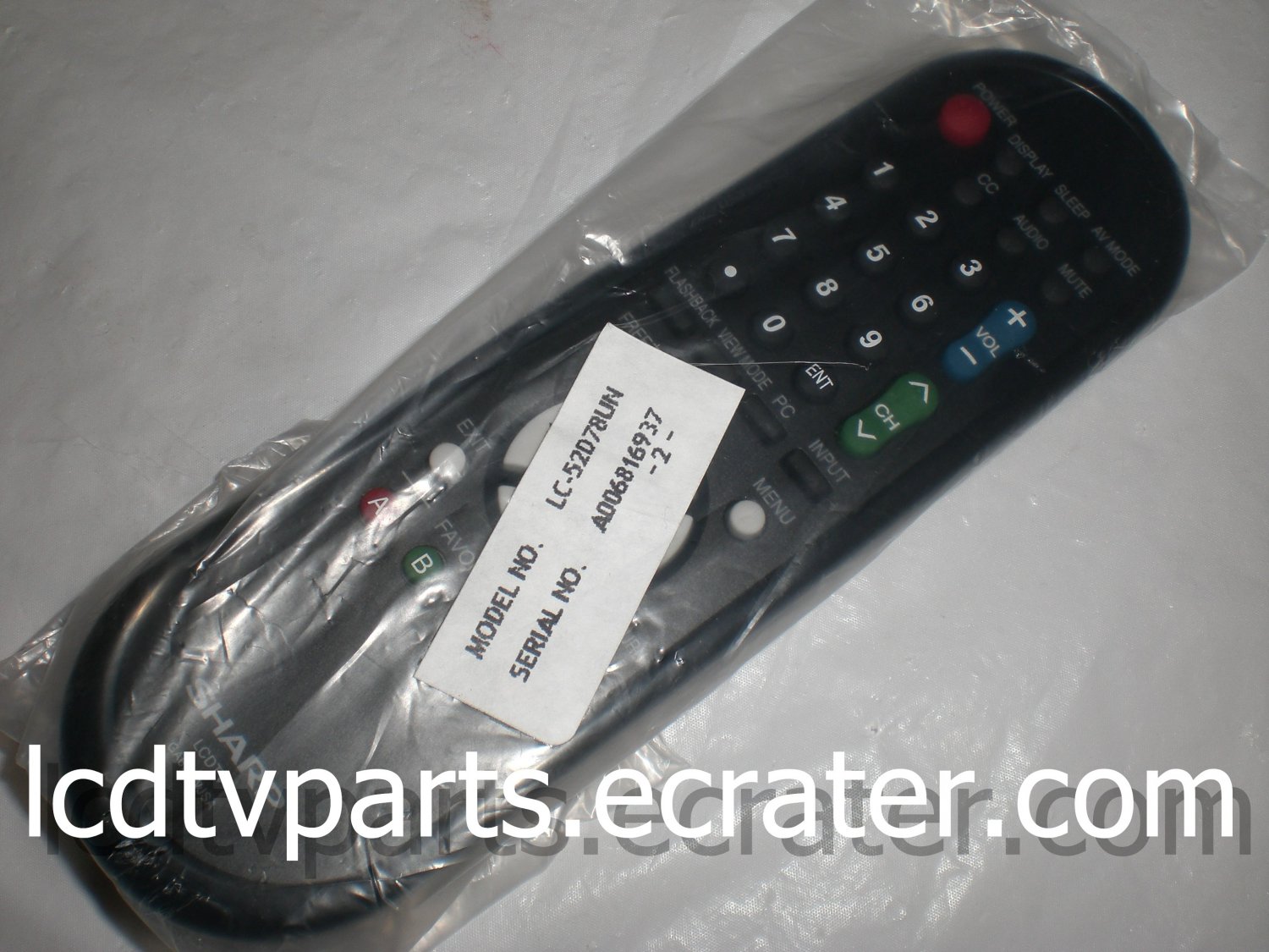 RRMCGA667WJSA, GA667WJSA, Original Remote Control for Sharp LC-52D78UN