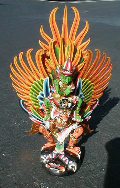 Garuda with Vishnu handmade wood carving from Bali Indonesia 24 inch ...