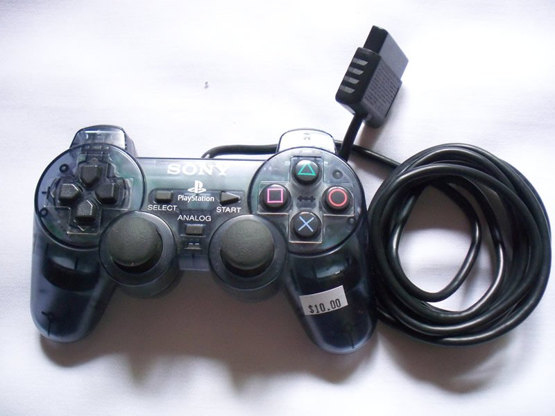 Official Sony Playstation 2 PS2 Smoke Grey Controller -MINT-