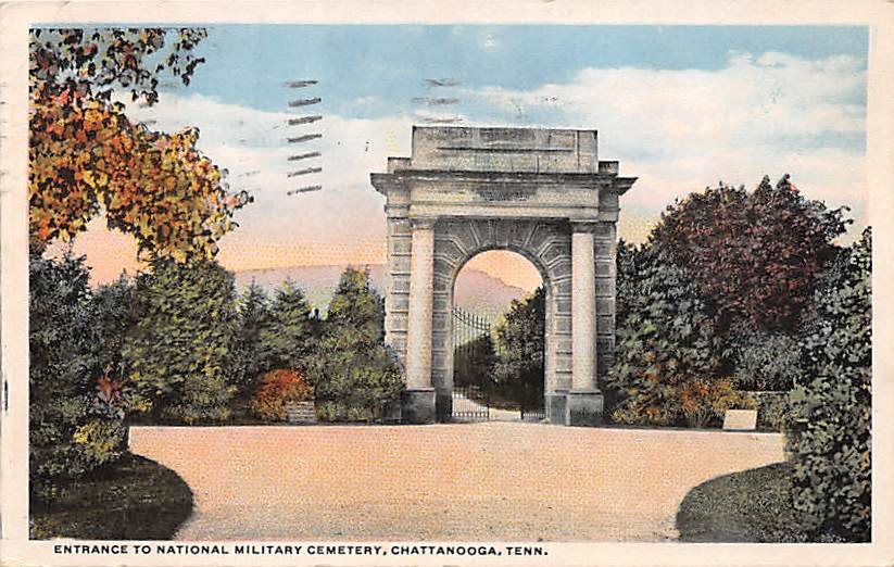 Chattanooga, Tenn National Military Cemetery Postcard (B441) Tennessee