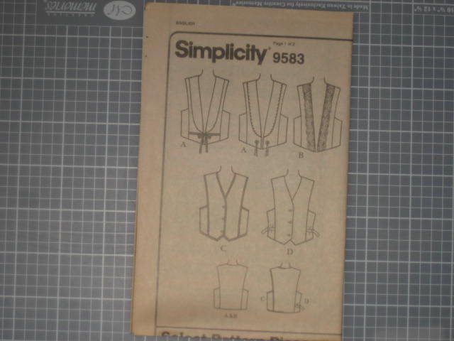 Simplicity Pattern 9583