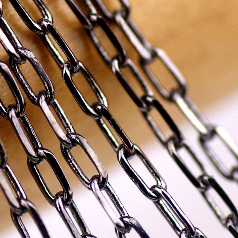 Gunmetal Black Brass Chain Link Cable Chains for Necklace 3.5x1.6mm ...