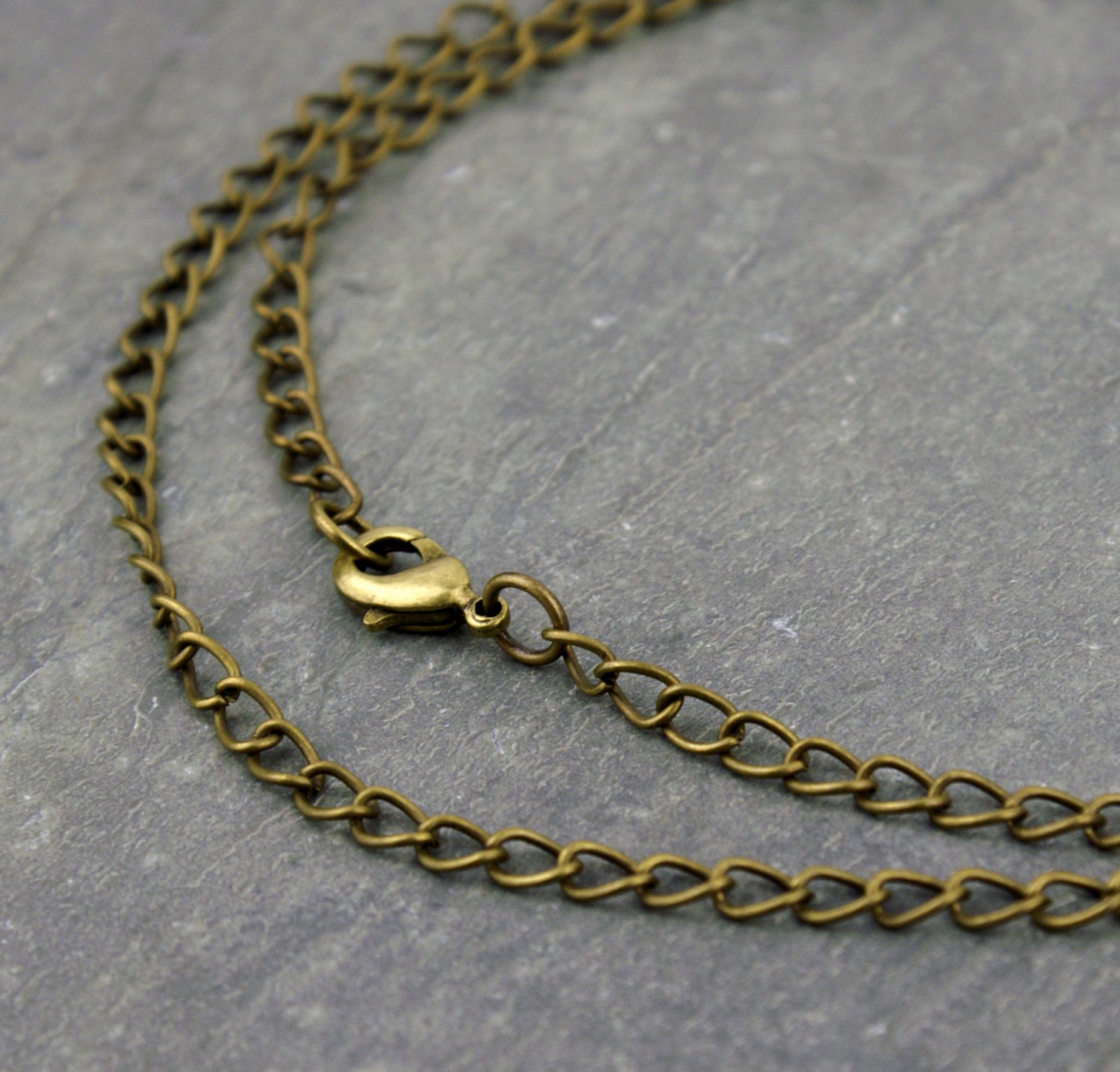 1pc Antique Bronze Curb Link Chains Necklace Blank Necklace 6x4mm cn210-24"