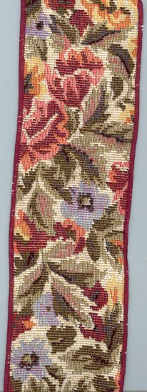 Burgundy Flowers Tapestry wired ribbon 2 in w x 6 yds