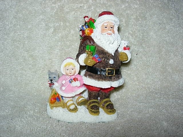 Eskimo Santa & Snow Baby Figurine