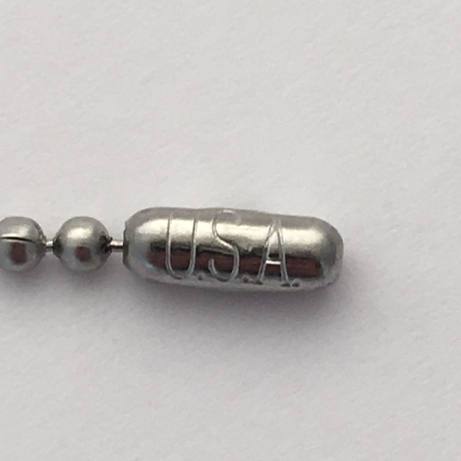 "Set of 100 Stainless steel 4 in. military dog tag ball chain, 2.4mm #3"