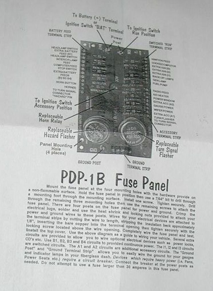 Centech Wiring PDP-1B Fuse Panel for Hot Rods and Customs rat 32 34 36 ...