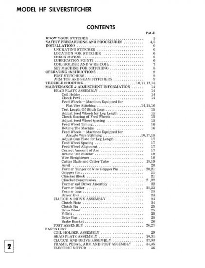 Interlake Silverstitcher Model HF Wire Stitcher Manual